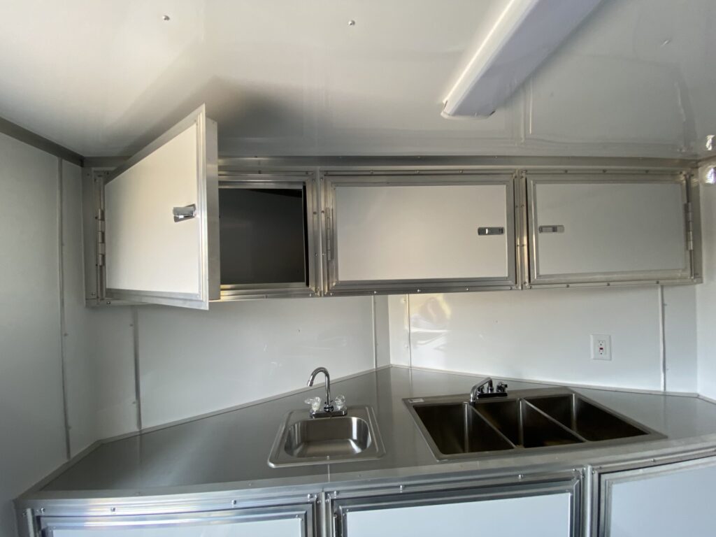 Overhead Cabinets in Front of Trailer – 6’wide ‣ Boss Cargo Trailers