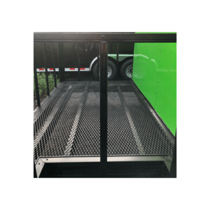 BBQ Trailer Porch with 8′ Open Porch with Expanded Metal Flooring ...