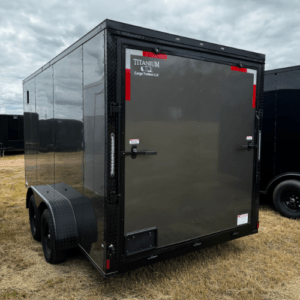 Titanium Cargo 7×14 Tandem Axle Charcoal Gray Enclosed Trailer with ...
