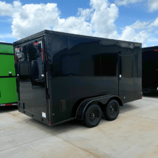 Titanium Cargo 7×14 Tandem Axle Black Enclosed Trailer with Blackout ...