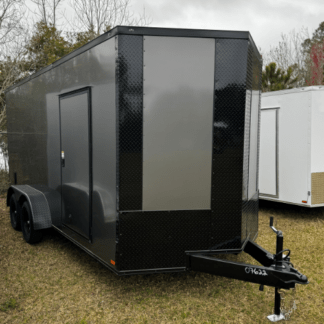Titanium Cargo 7×16 Tandem Axle Charcoal Gray Enclosed Trailer with ...