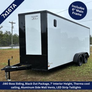 Titanium Cargo 8.5x24TA White PolyCor Enclosed Trailer with Blackout ...
