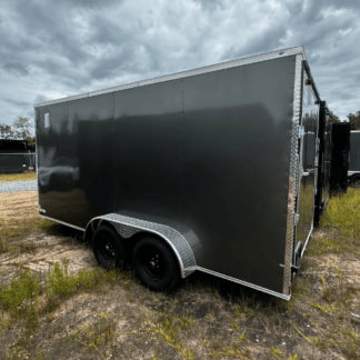 Titanium Cargo 7×16 Tandem Axle Charcoal Gray Enclosed Trailer ‣ Boss ...