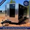 Titanium Cargo 8.5×16 Tandem Axle Black Enclosed Trailer with Rear ...